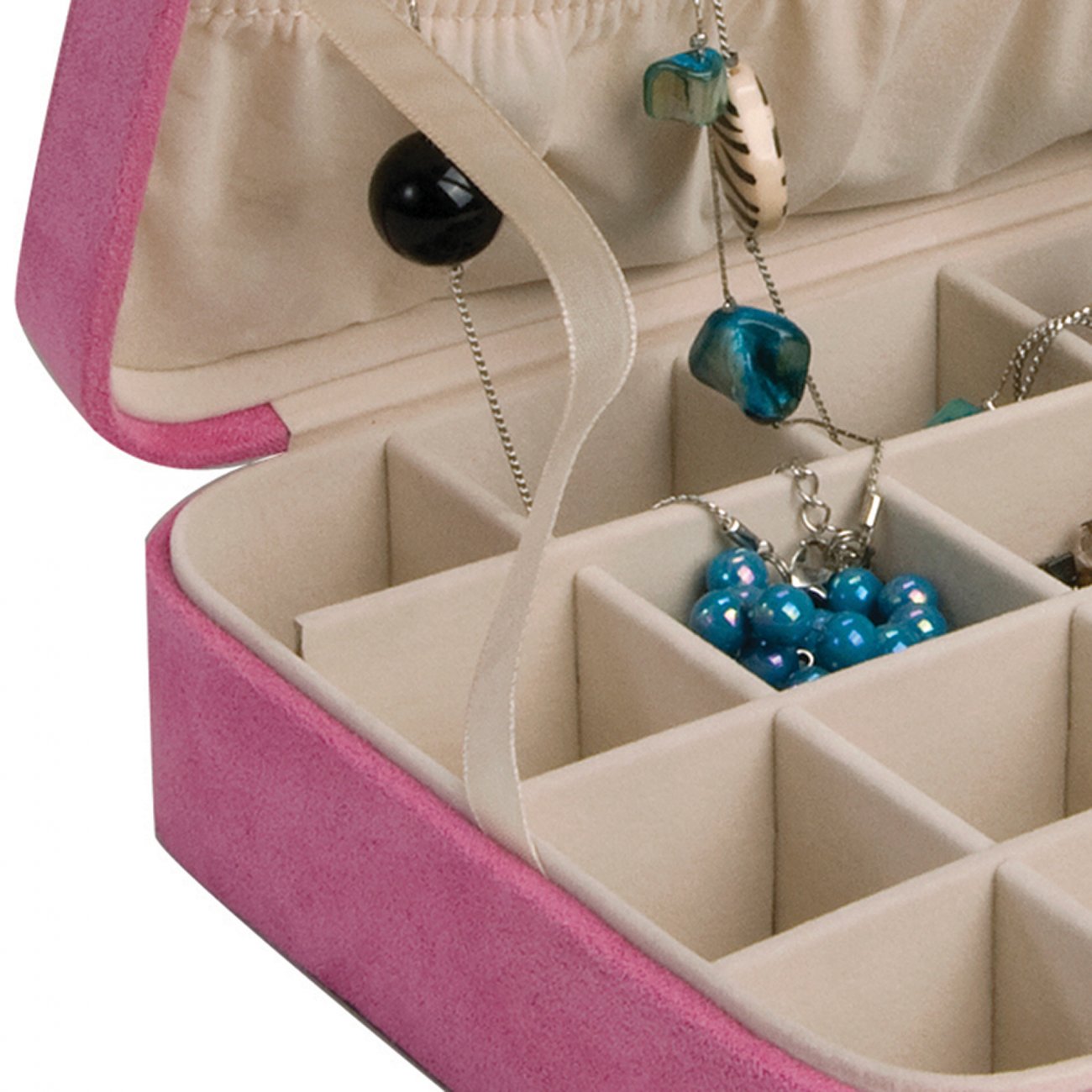 Black, Red, Pink, and Aqua Colored, Stylish 24 Section Plush Fabric ...